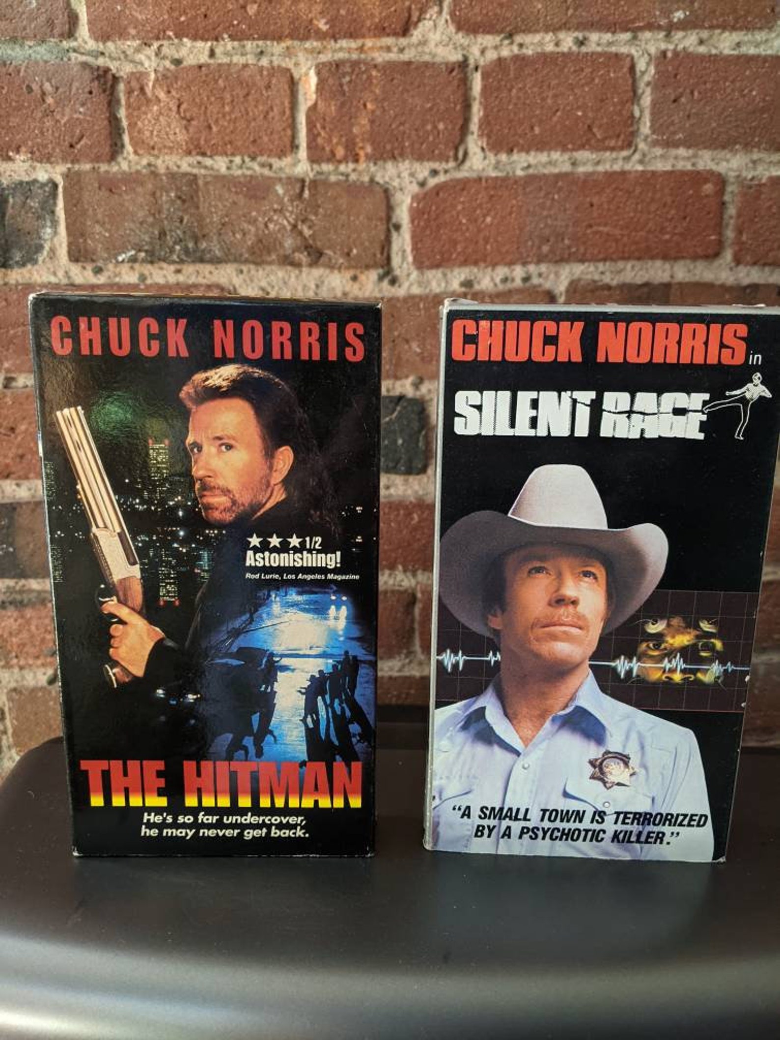 TWO Vintage VHS Movies Chuck Norris VHS Movies the Hitman and Silent ...