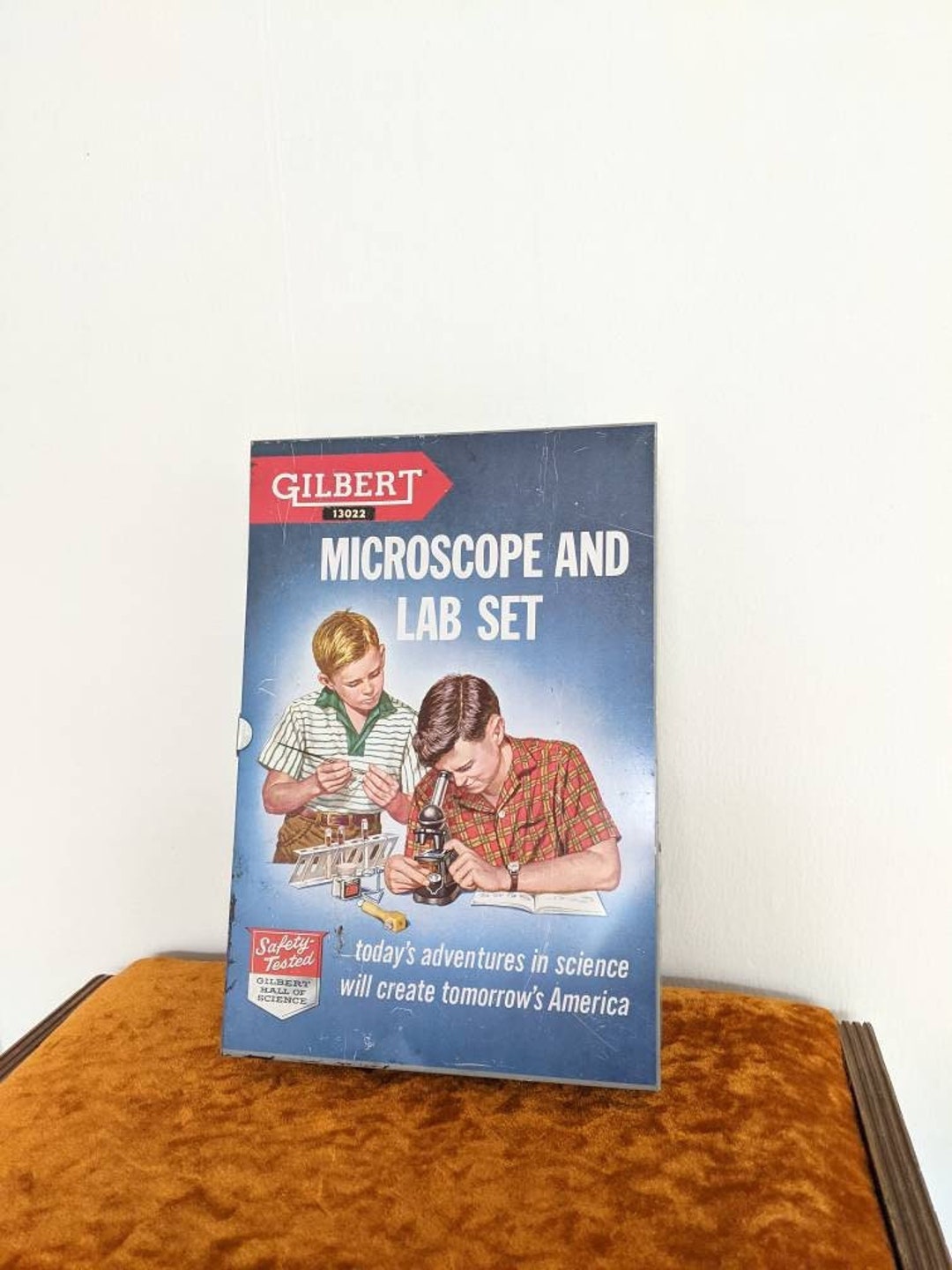 Vintage 1960s Metal Box Gilbert 13022 Microscope and Lab Set (just the ...
