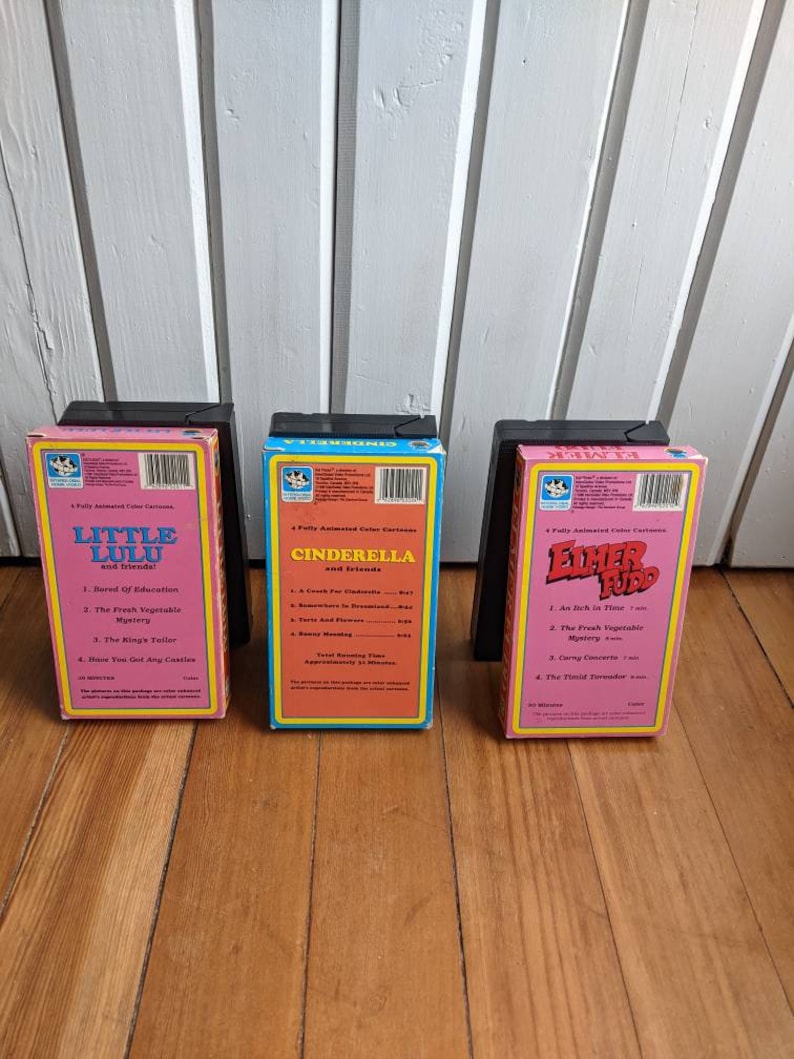 THREE Vintage VHS Movies 1980s Kid Flicks Classic Cartoons a - Etsy