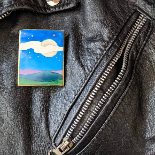 Full Moon Brooch - Etsy