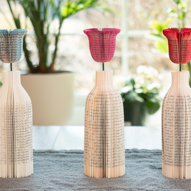 Book Folding Vases - Etsy