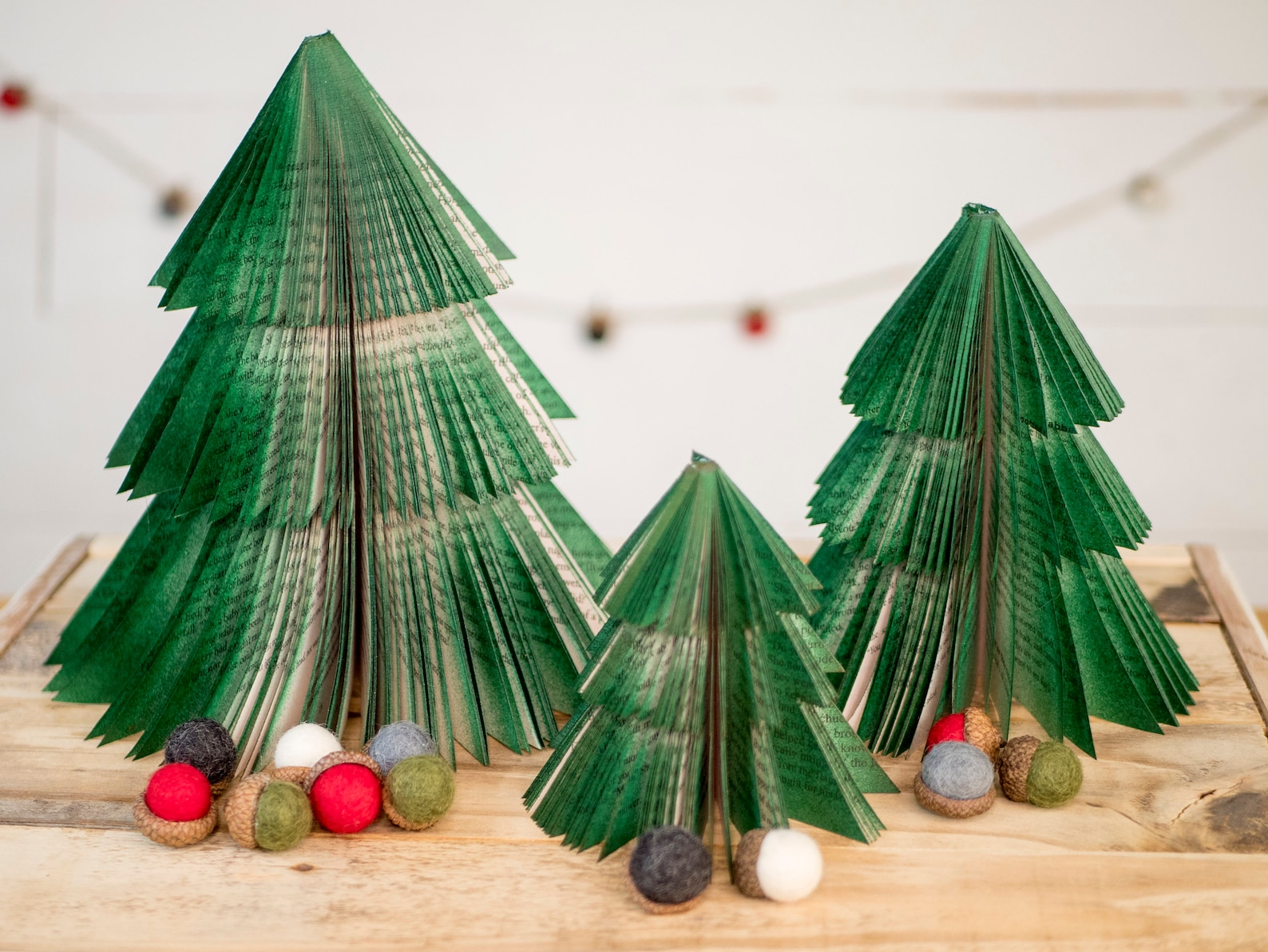 Book Page Trees-winter Decor-mantel Decorations-holiday | Etsy