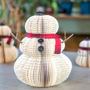 Book Snowman-christmas Decor-holiday Decor-christmas Decoration ...