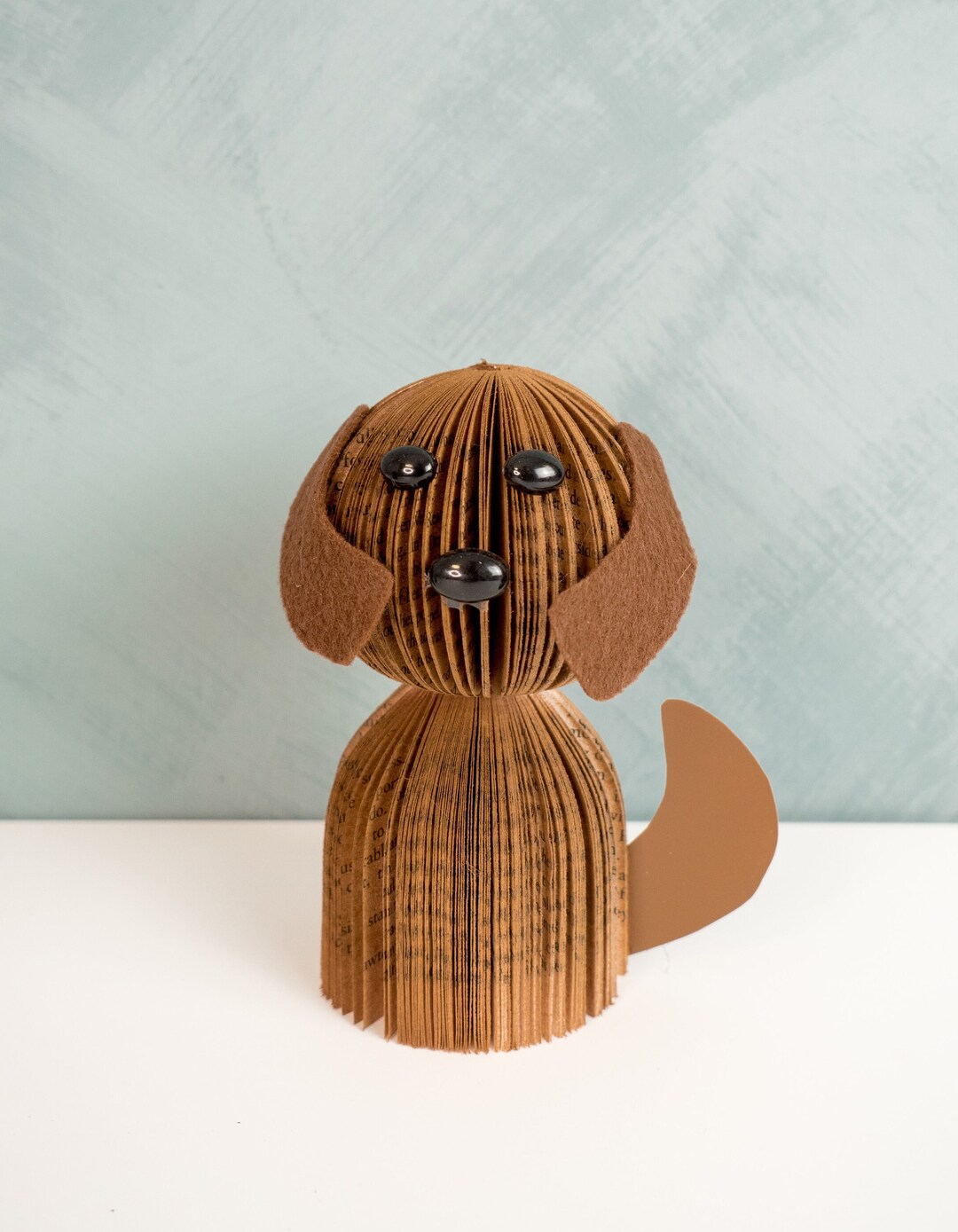 Brown Book Dog-dog Decor-dog Lover Gift-book Gift-upcycled Decor-cute ...