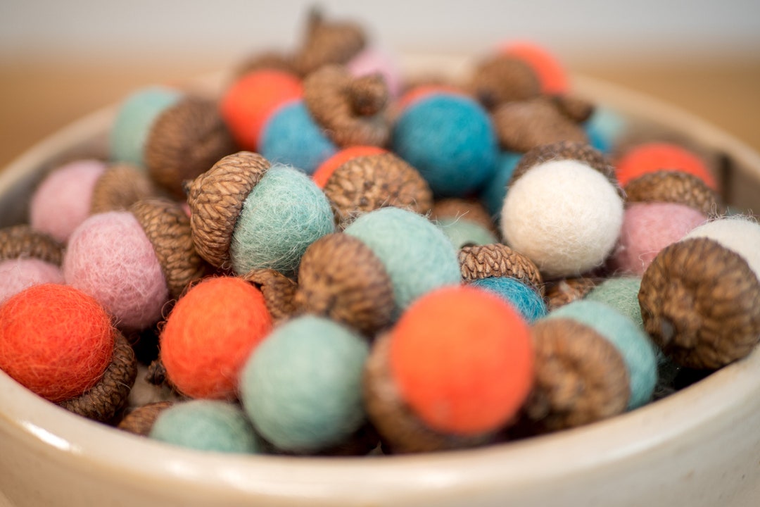 Spring Decor Felt Acorn Bowl Filler for Easter Decor Party Table Decor ...