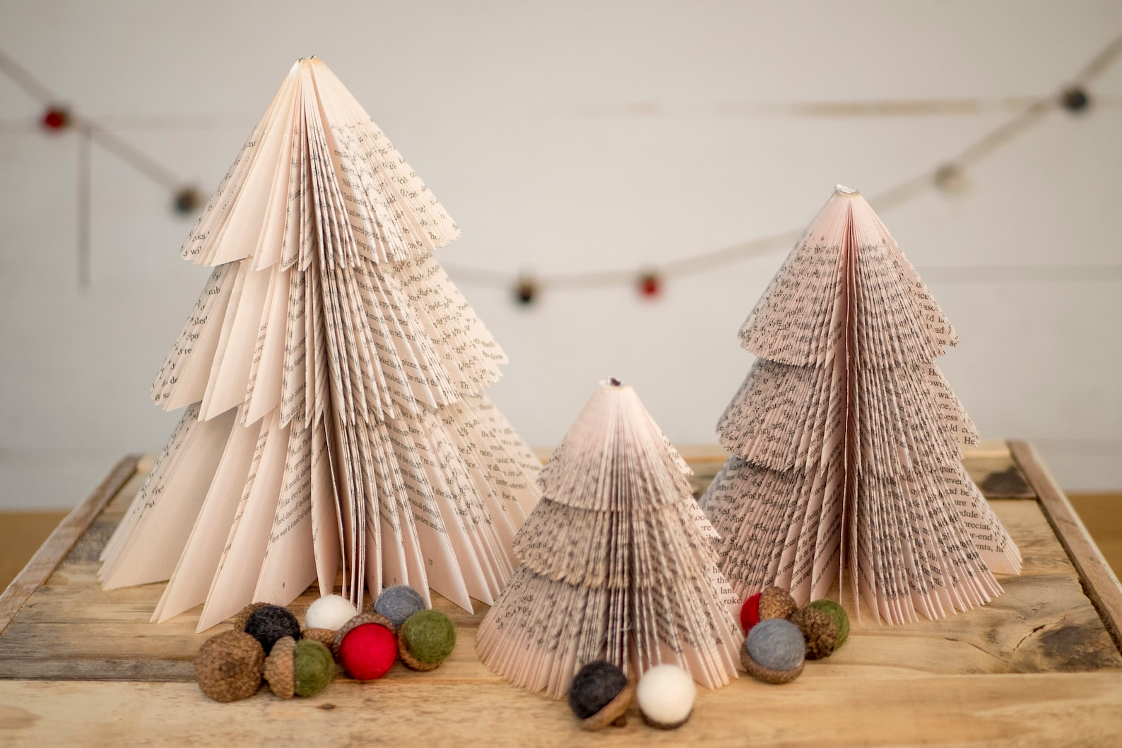 Book Page Trees-winter Decor-mantel Decorations-holiday - Etsy UK