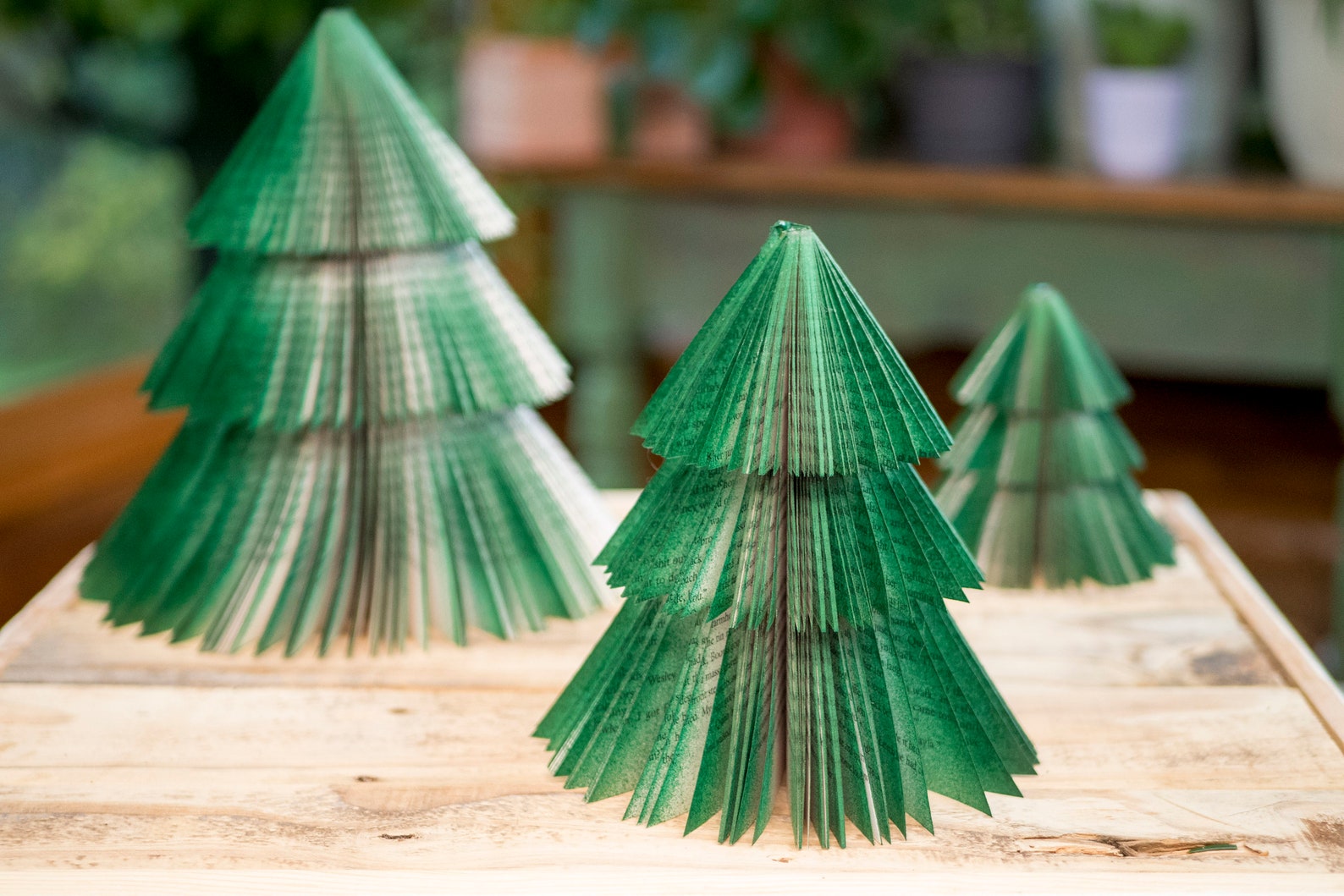 Book Page Trees-winter Decor-mantel Decorations-holiday - Etsy UK