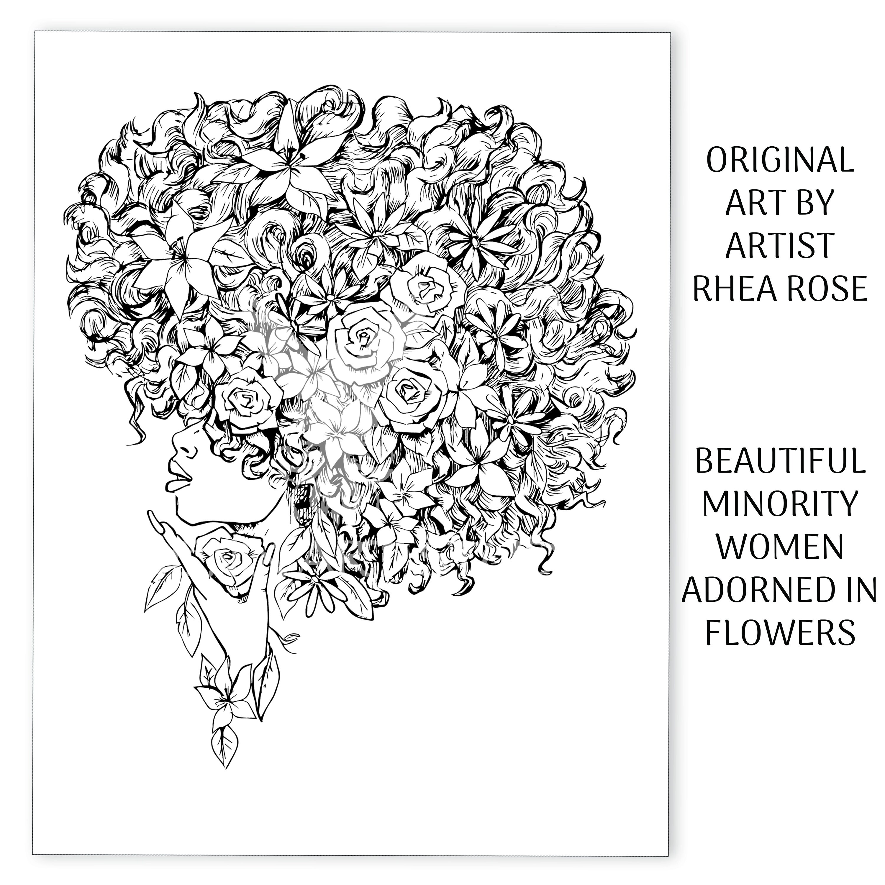 Beautiful Woman Printable Coloring Book Printable Coloring - Etsy