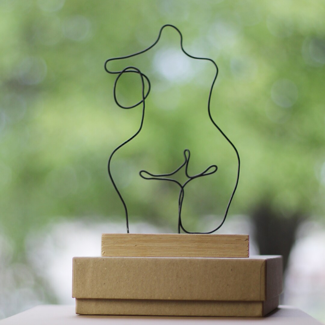 Woman Back Art Body Positive Trinket Line Drawing Decor Thick Body ...