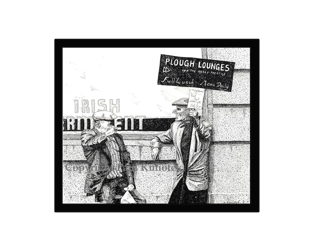 Dublin Ad Men, Pen and Ink Print - Etsy