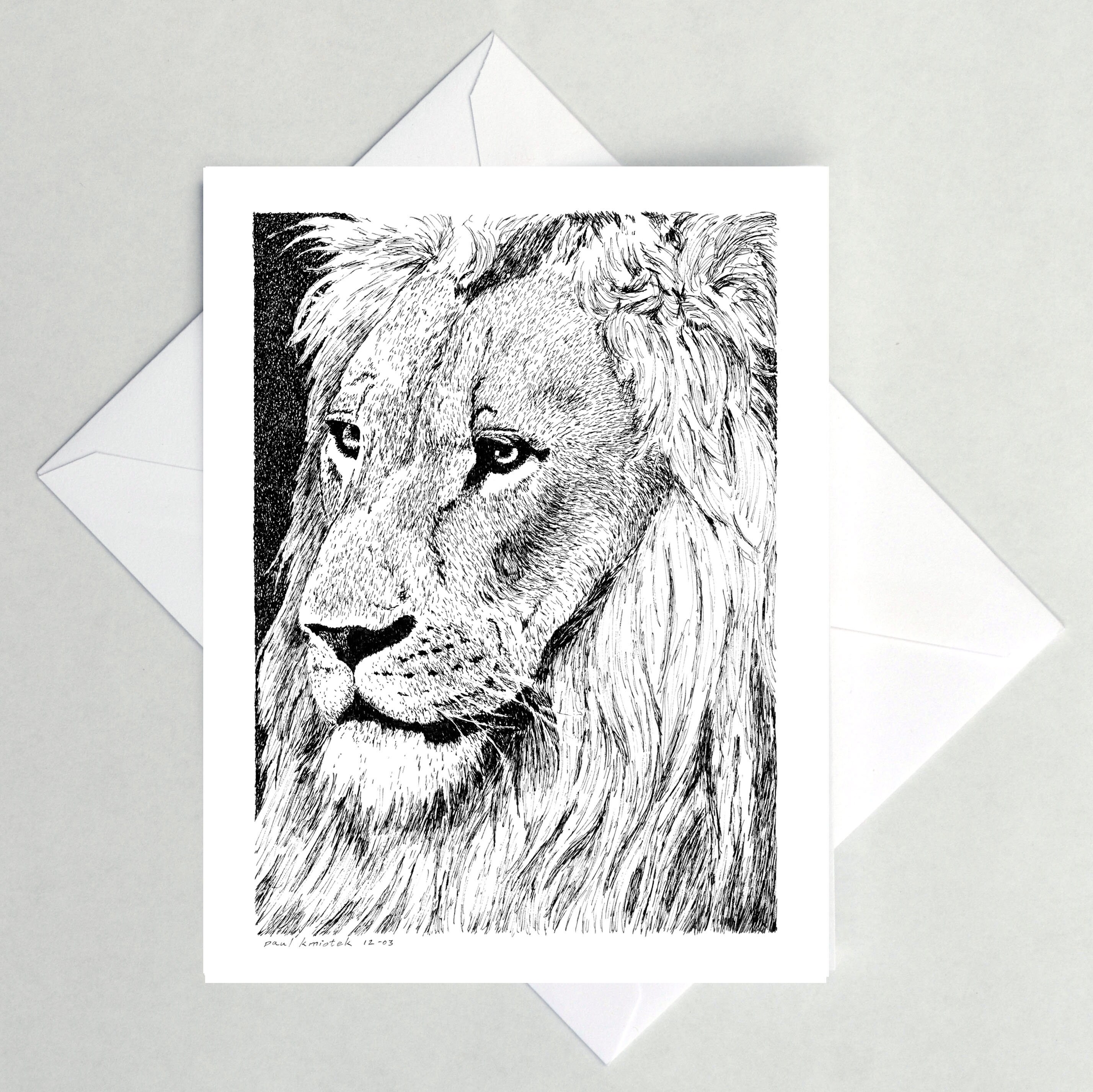 Lion Note Cards - Etsy