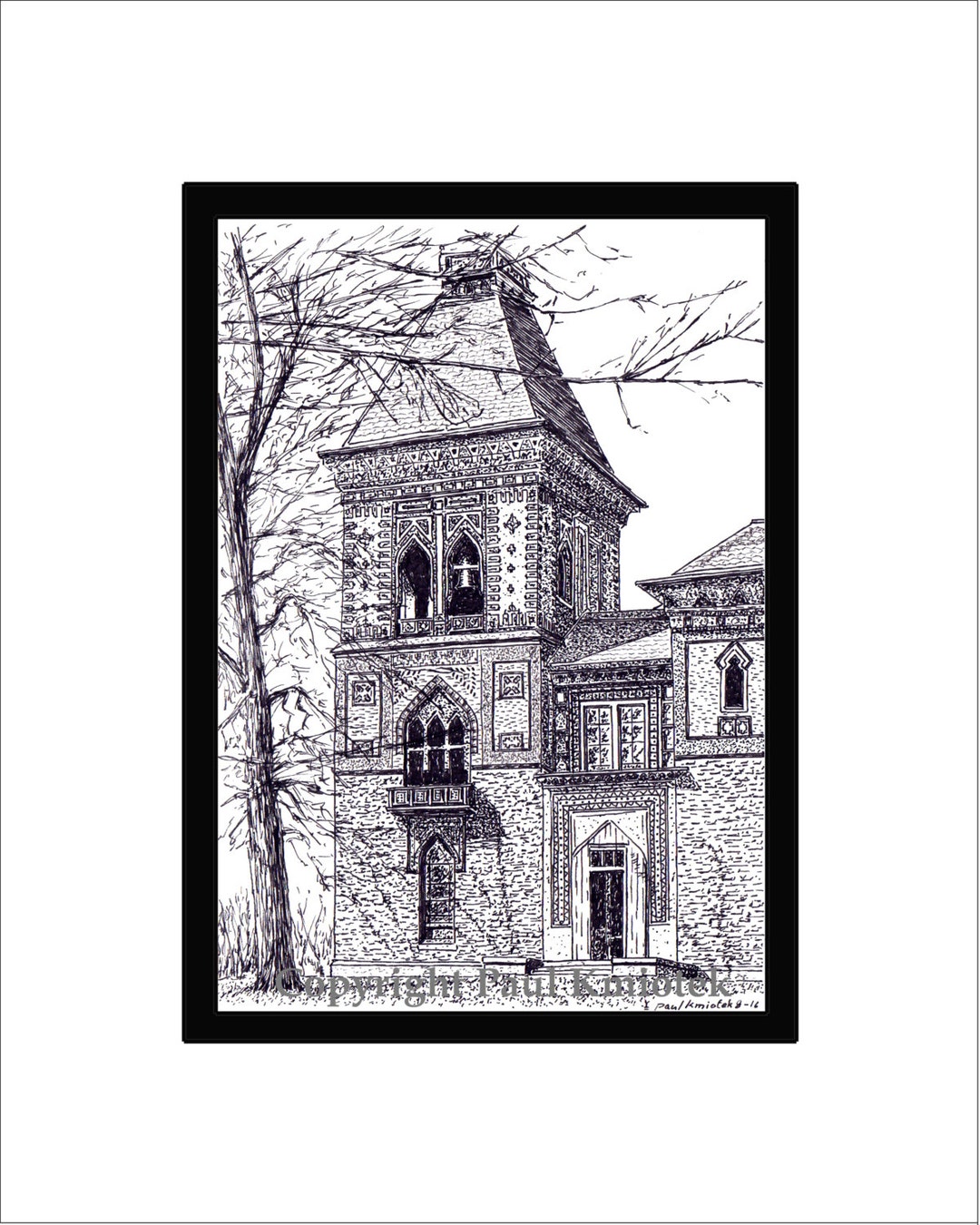 Frederick Church's Olana, Pen and Ink Print - Etsy