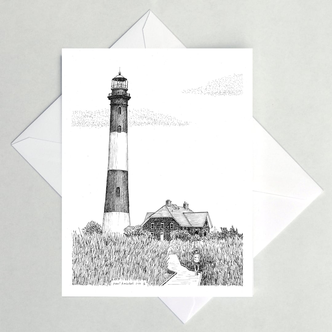 Fire Island Lighthouse Note Cards - Etsy