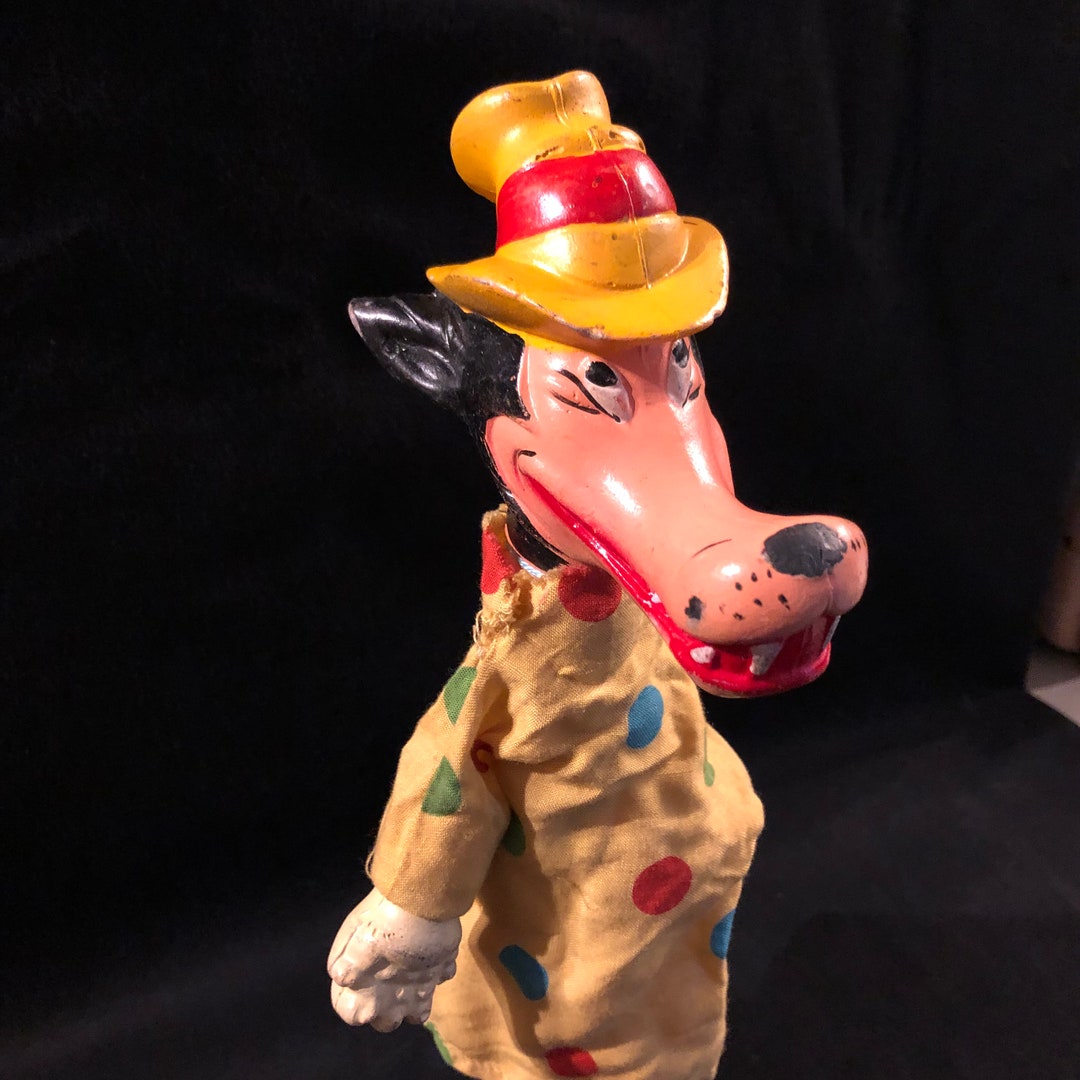 Ezekiel Wolf, Antique Hand Puppet, three Little Pigs Fairytale ...