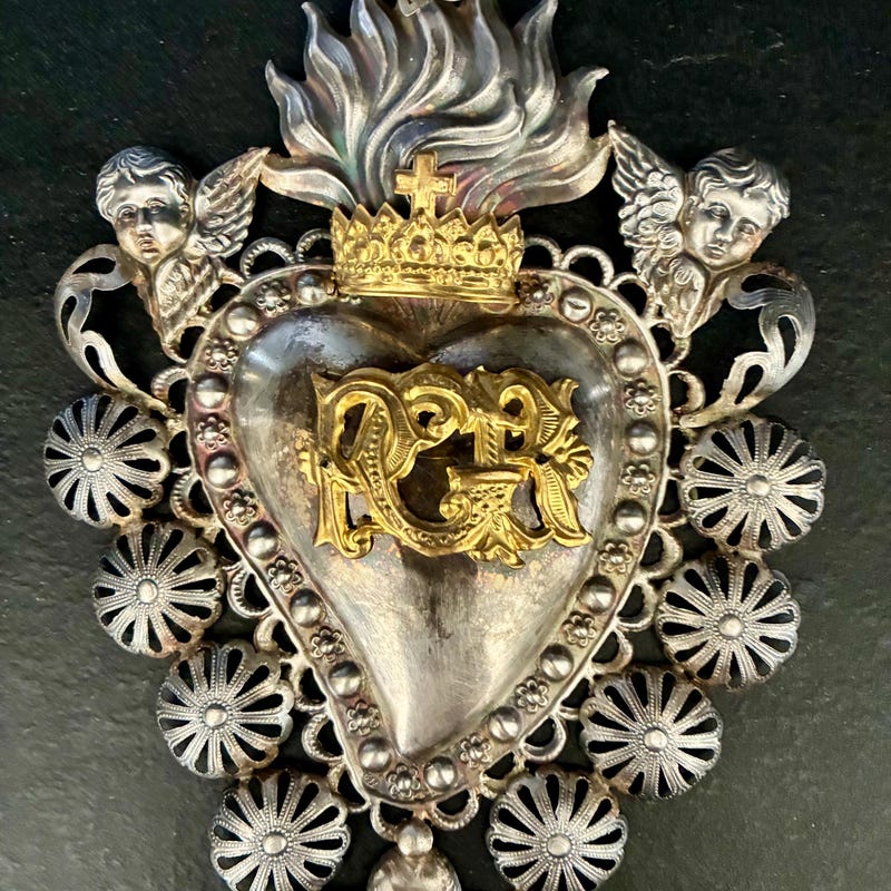 Sacred Heart Ex Voto - Etsy