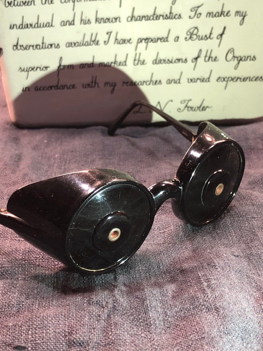 Antique and Rare Arctic Ice Goggles Glasses, Black Bakelite, Military ...