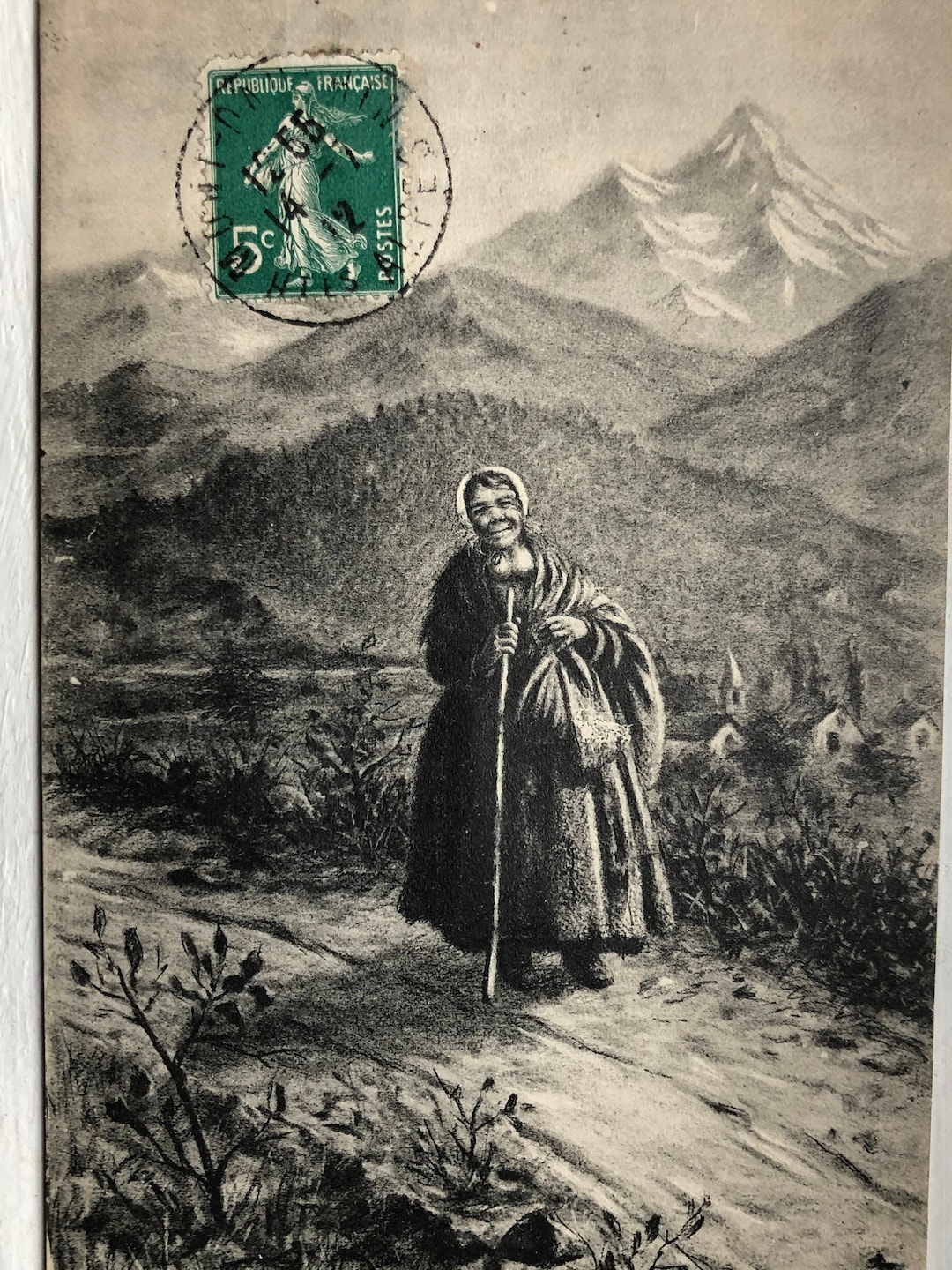 Vintage 1912 French Postcard – Mountain Woman With Deformity / Medical ...