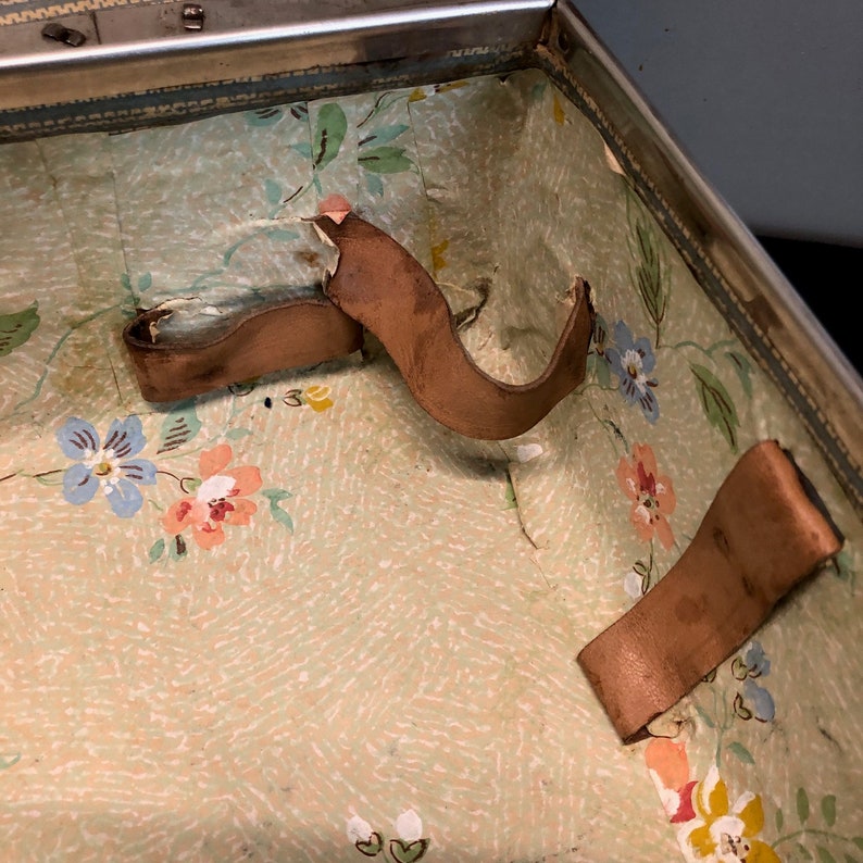 Vintage Cardboard Travel Case Briefcase Python Effect - Etsy