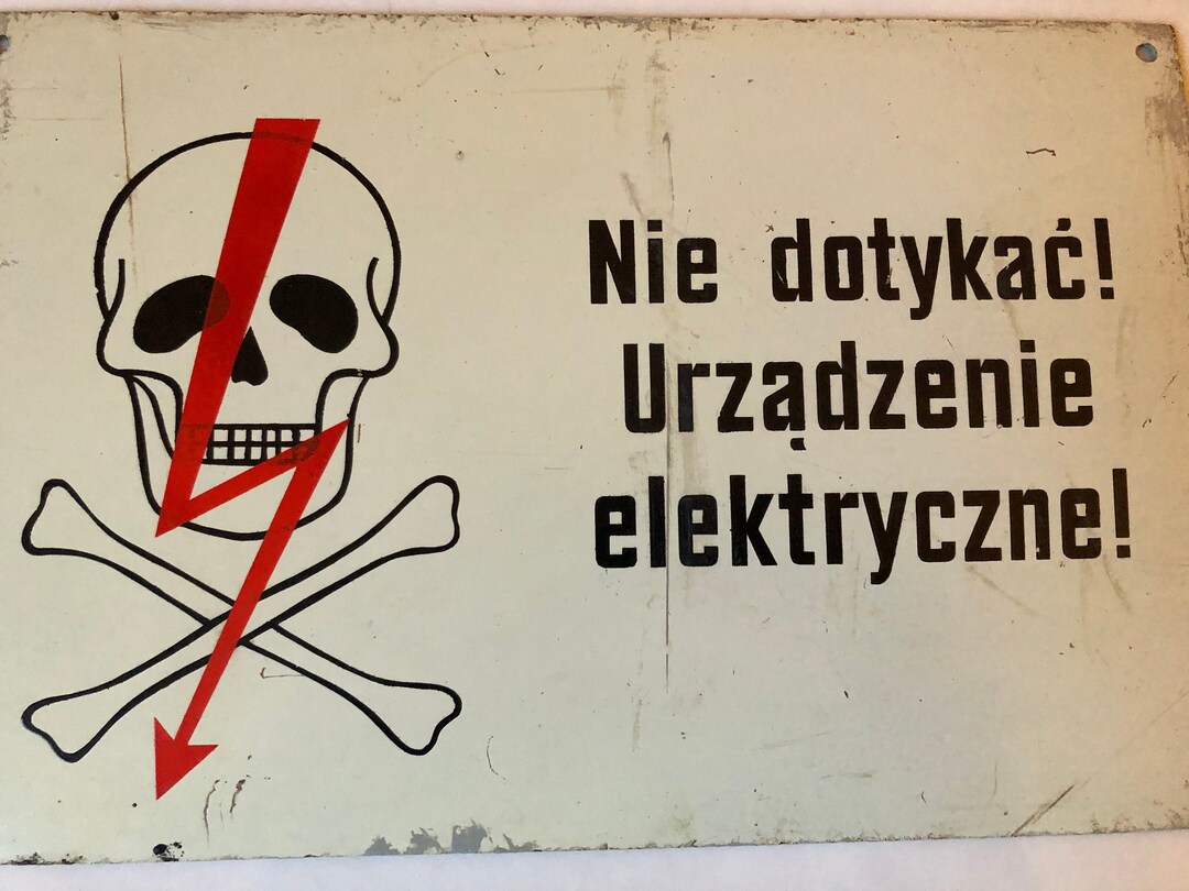 Vintage Industrial Sign no Entry High Voltage - Etsy