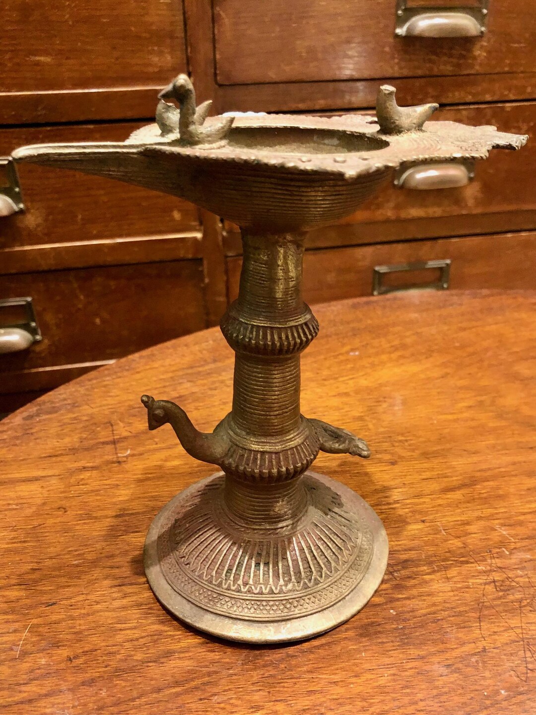 Antique Brass Diya Oil Lamp – Rare Incense Burner, India Early 1900s - Etsy