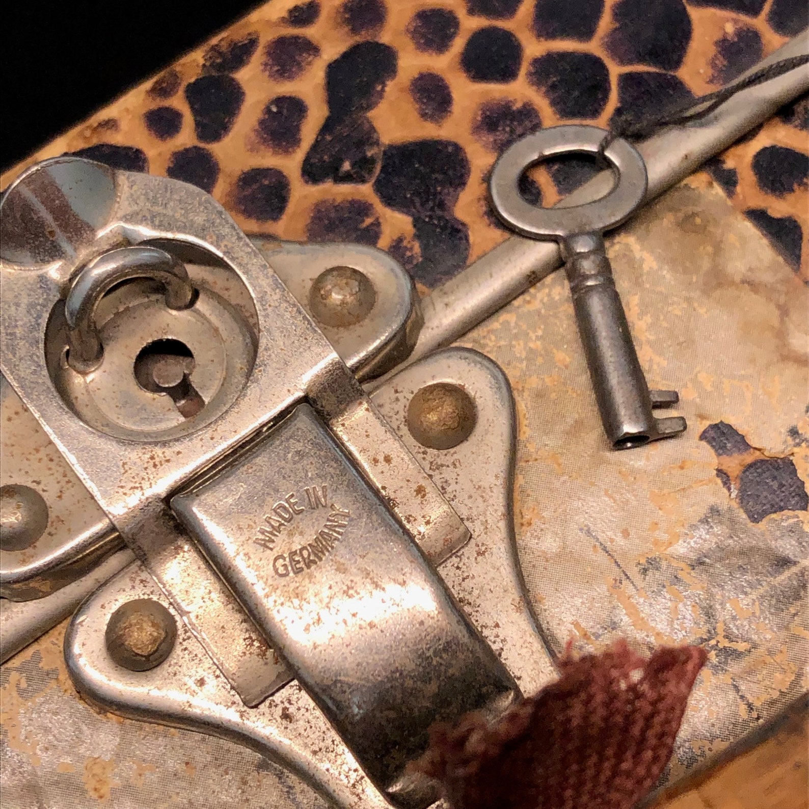 Vintage Cardboard Travel Case Briefcase Python Effect - Etsy