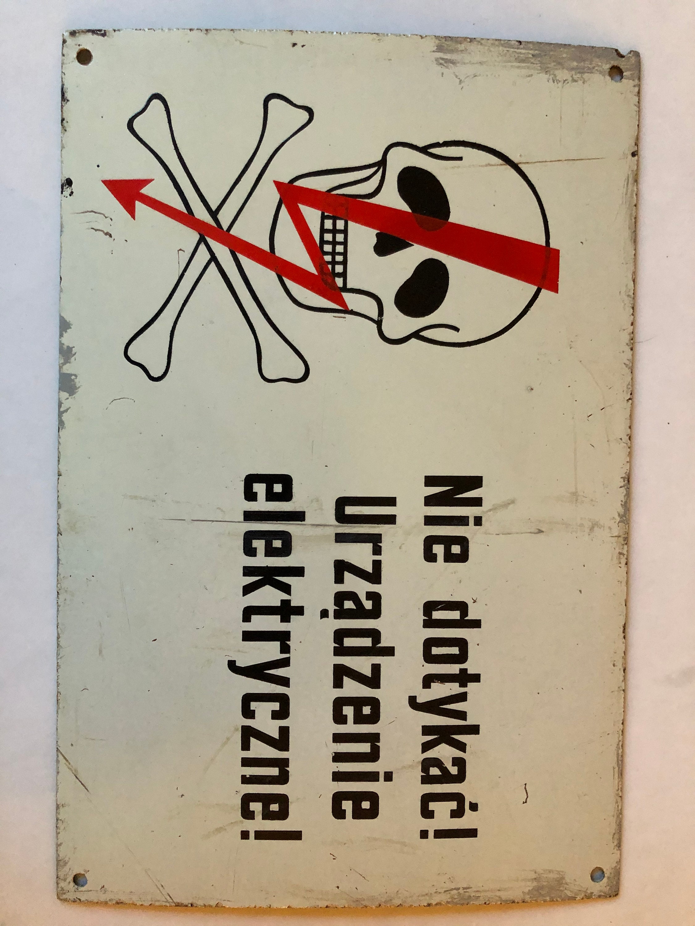 Vintage Industrial Sign no Entry High Voltage - Etsy