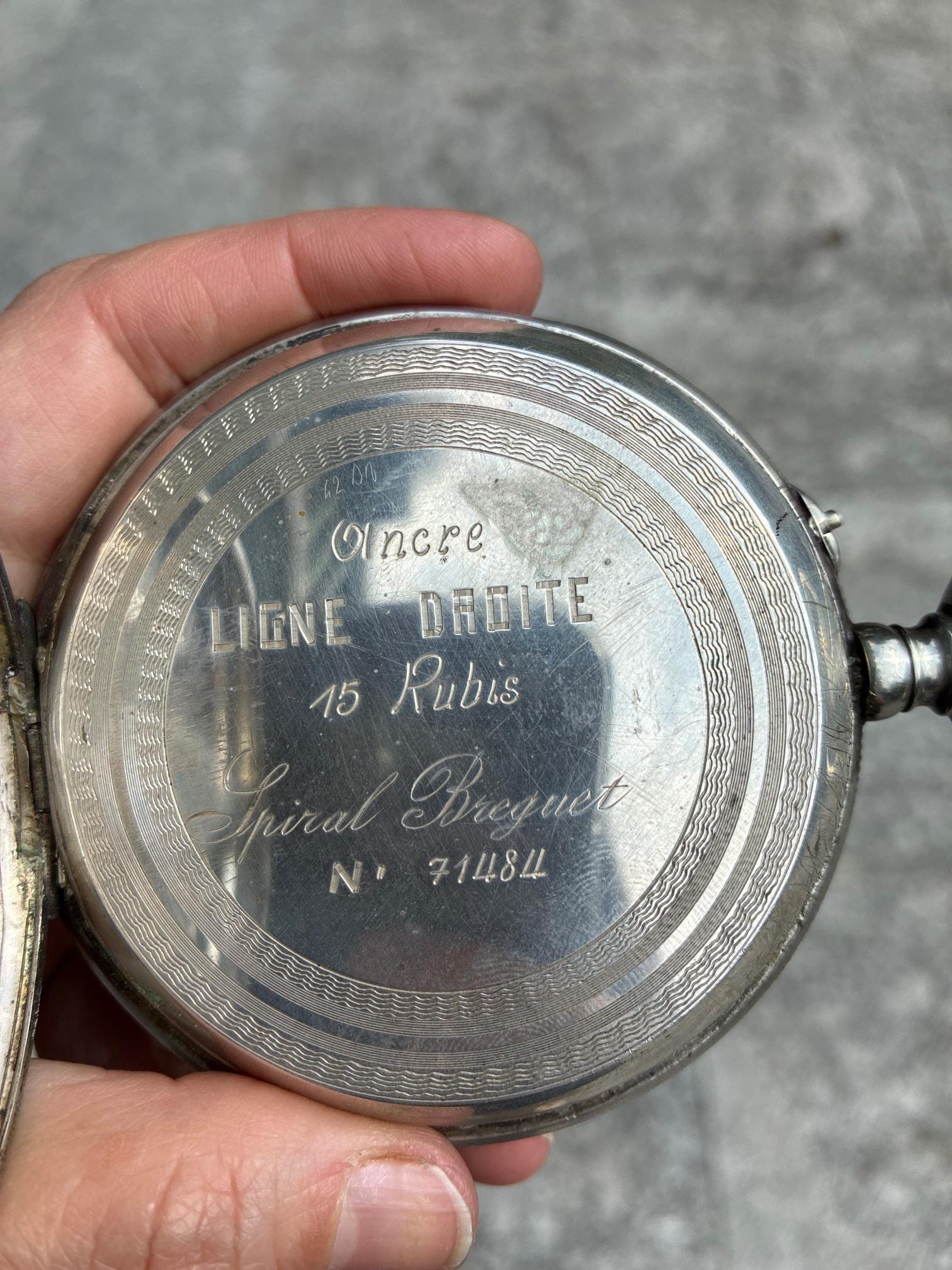 Railway Pocket Watch, Large Size, Locomotive, Steam Train, Silver ...