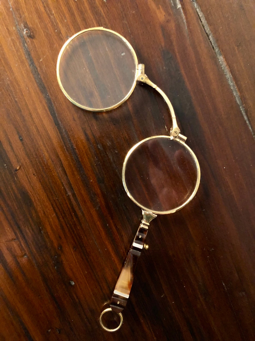 Snap-on Glasses, Longette, Gilded Metal, Tortoiseshell and Mother-of ...