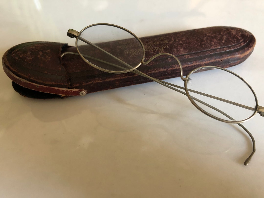 Eyeglasses, in Original Case, Leather-effect Cardboard, Mid-19th ...
