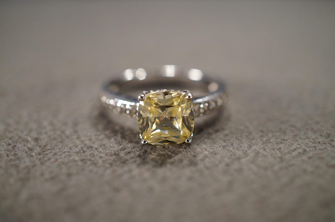 Vintage Wedding Band Stacker Design Ring Sterling Silver Square Prong ...