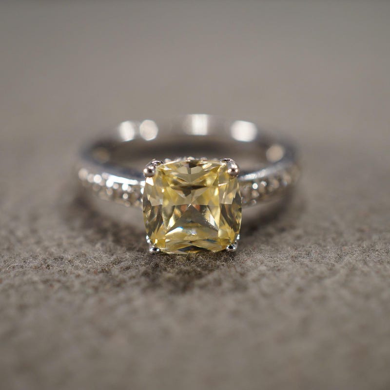 Square Stone Ring - Etsy
