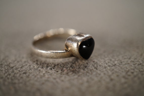 Vintage Wedding Band Stacker Design Ring Sterling Sil… - Gem