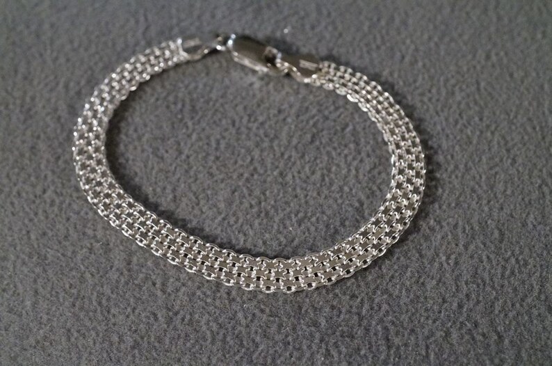 Vintage Sterling Silver Italian Inter Woven Etched Link Chain - Etsy