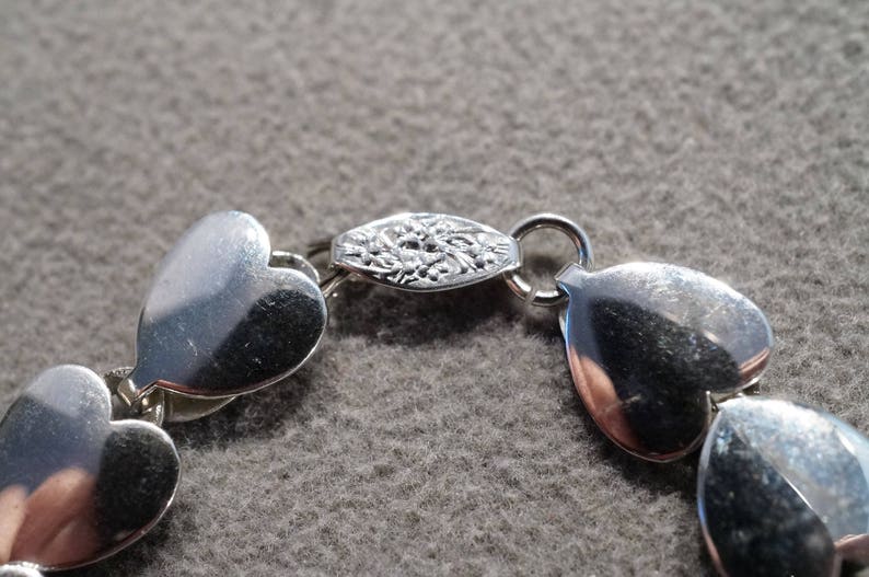 Vintage Art Deco Style Sterling Silver Heart Design Smooth - Etsy