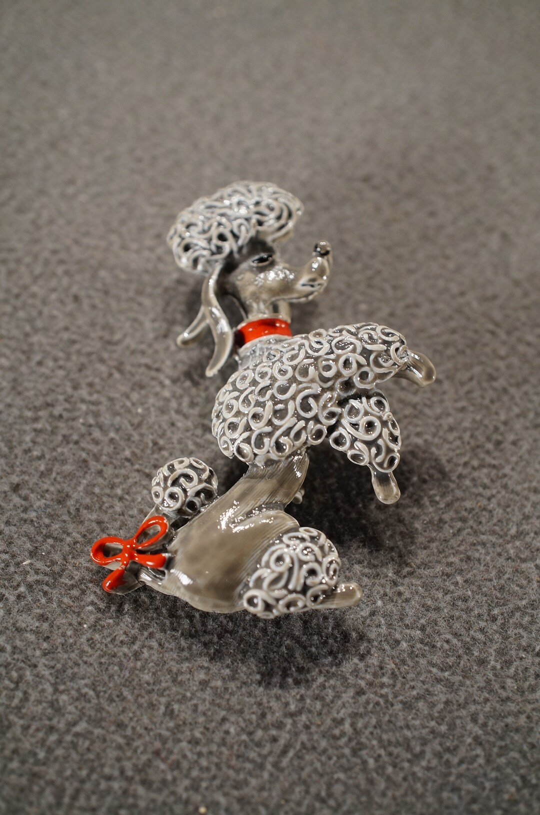 Vintage Enameled Signed Poodle Dog Pin Brooch, Beautiful Detailing and ...