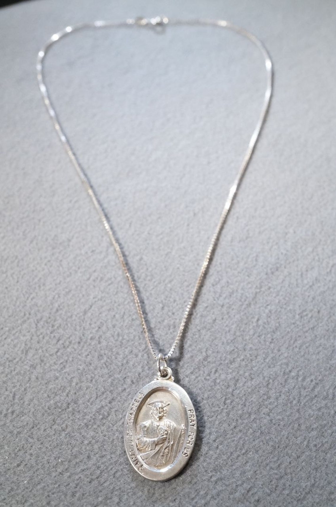 Vintage Sterling Silver Fancy Religious Figural Cross Prayers Pendant ...