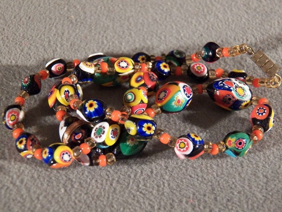 Vintage Italian Venetian Murano Millefiori Art Glass Glass - Etsy