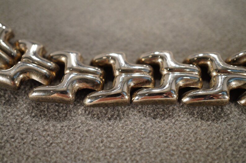 Antique Vintage Silver Tone Multi Link Style Necklace Chain Classic Art ...