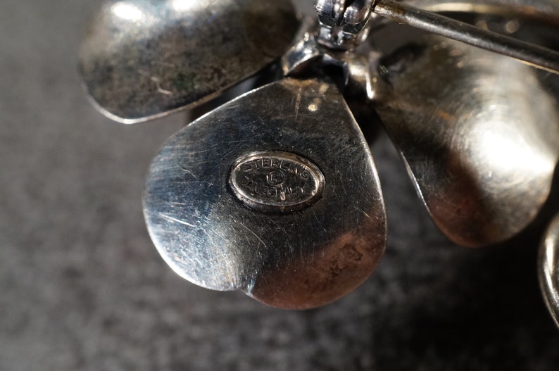 Vintage Sterling Silver Statement Pin Brooch in the Detailed Form of a ...
