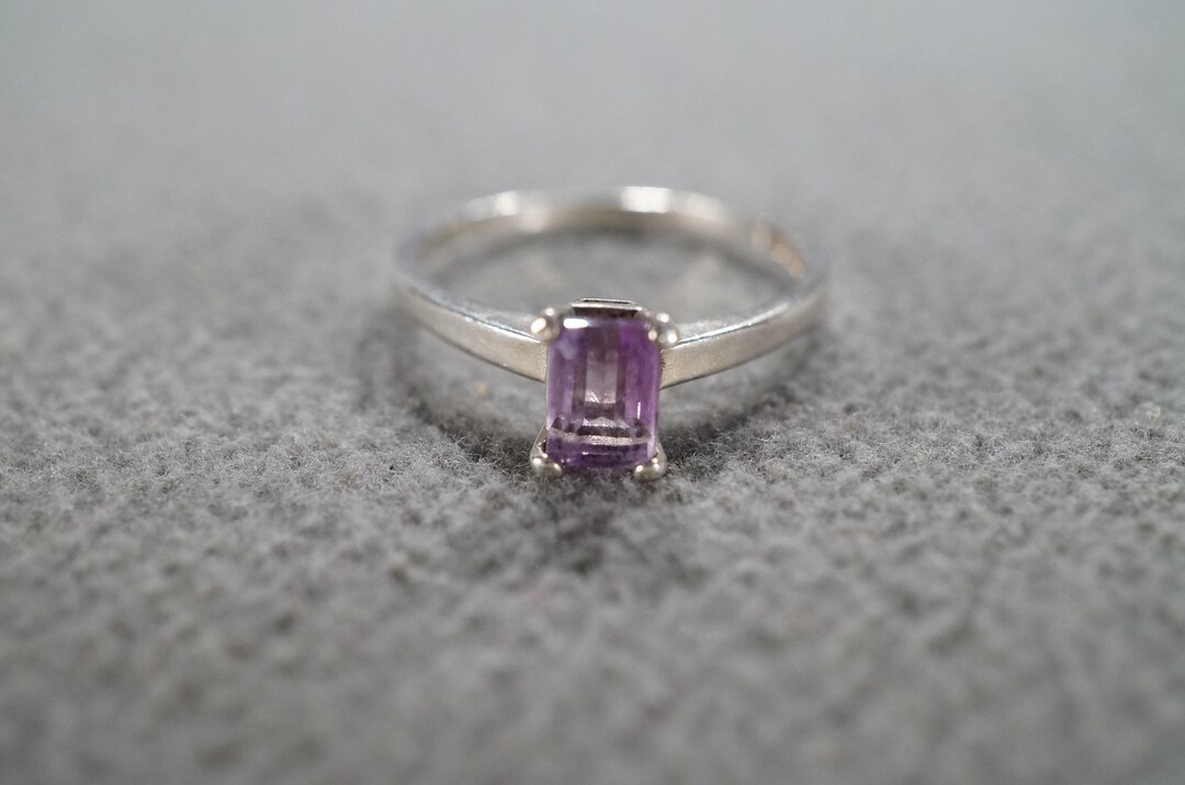 Vintage Wedding Band Stacker Design Ring Sterling Silver Rectangle ...