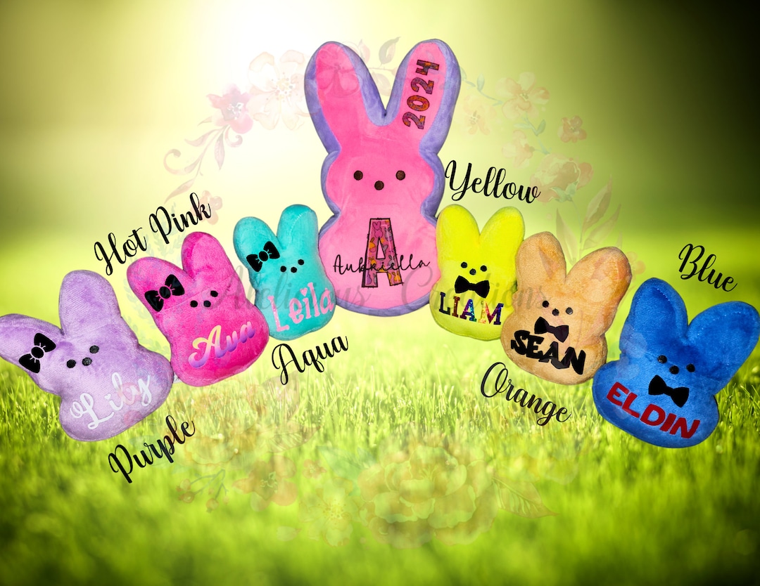Personalized Mini 5.9 Peeps Bunny Plushie Easter Keepsake Gift Easter ...