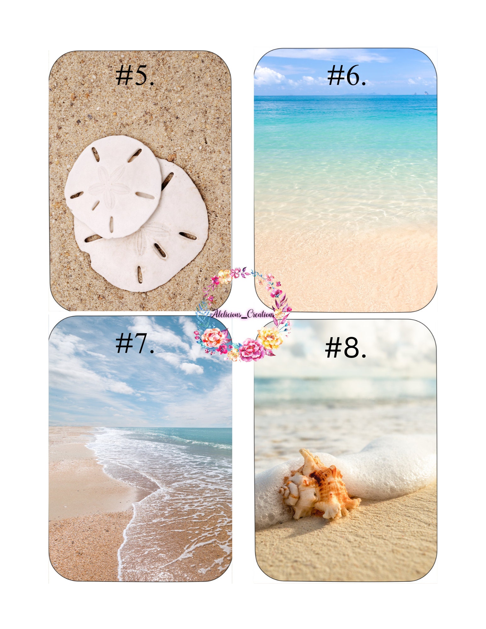 Personalized Beach Themed Acrylic Luggage Tags | Travel Gift | Vacation ...