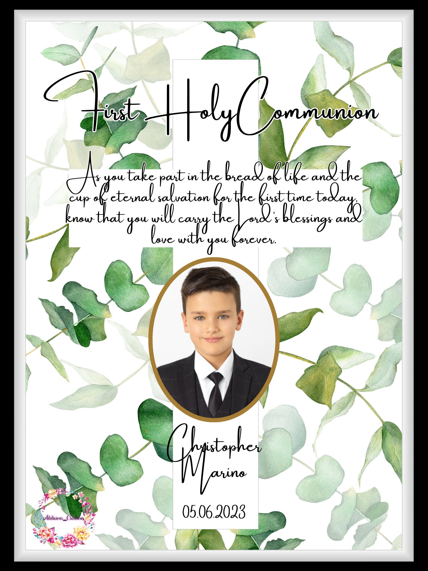 Personalized First Holy Communion Photo Slate Proud Parents Child of ...