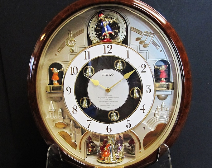 Seiko QXM134BRH Melodies in Motion Hi-fi Musical Wall Clock 7 Beatles ...