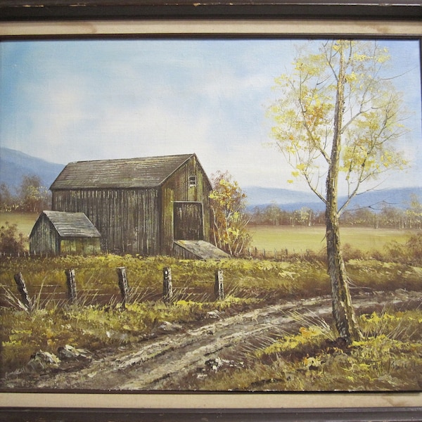 Old Barn Painting - Etsy