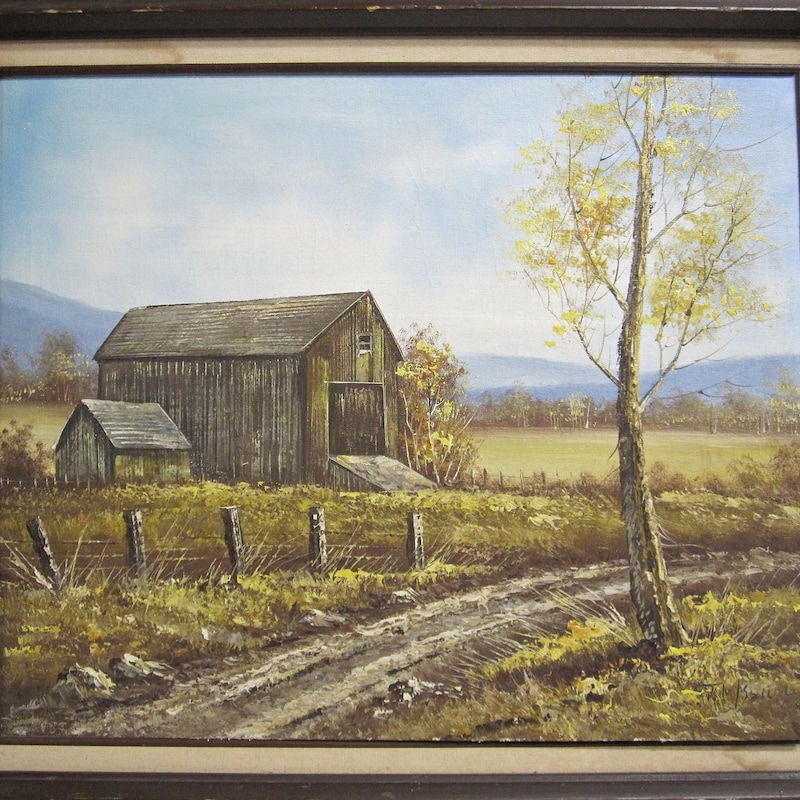 Old Barn Painting - Etsy
