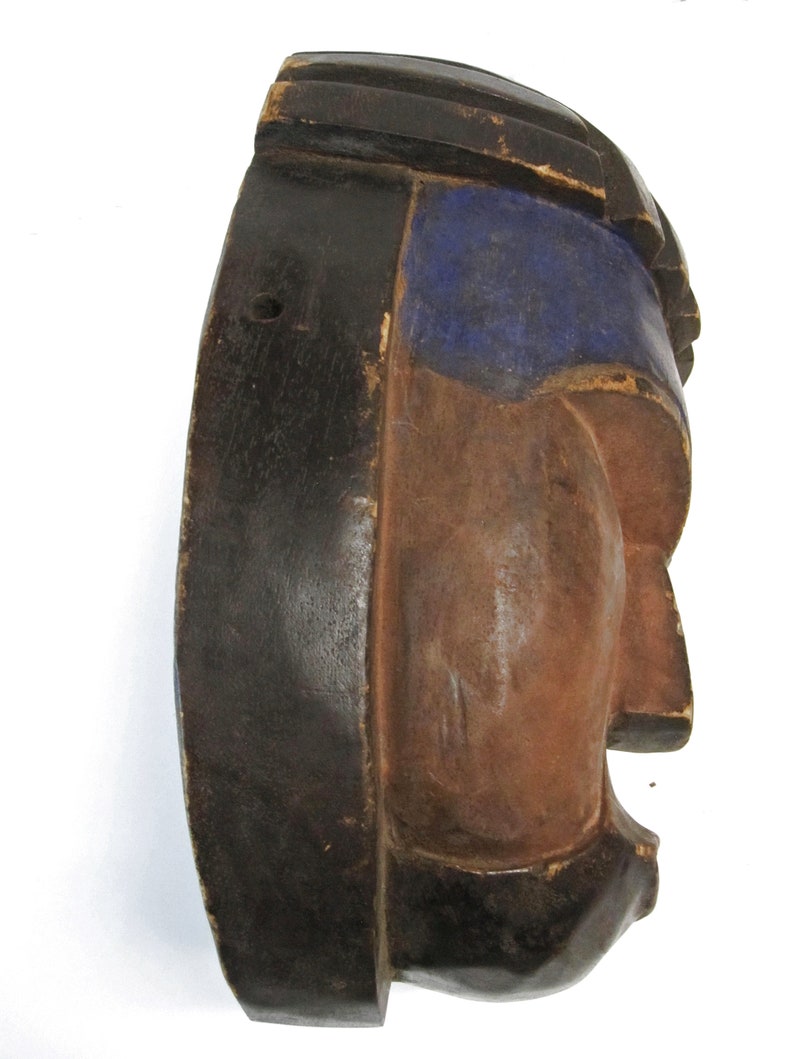 African Hand Carved Wooden Wearable Face Life Sized Mask Wall - Etsy