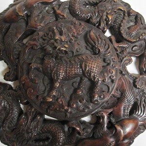 Resin Kylin Chi-lin Qilin Kirin Rui Kỳ Lân 麒麟 Wall Hanging Plaque W ...