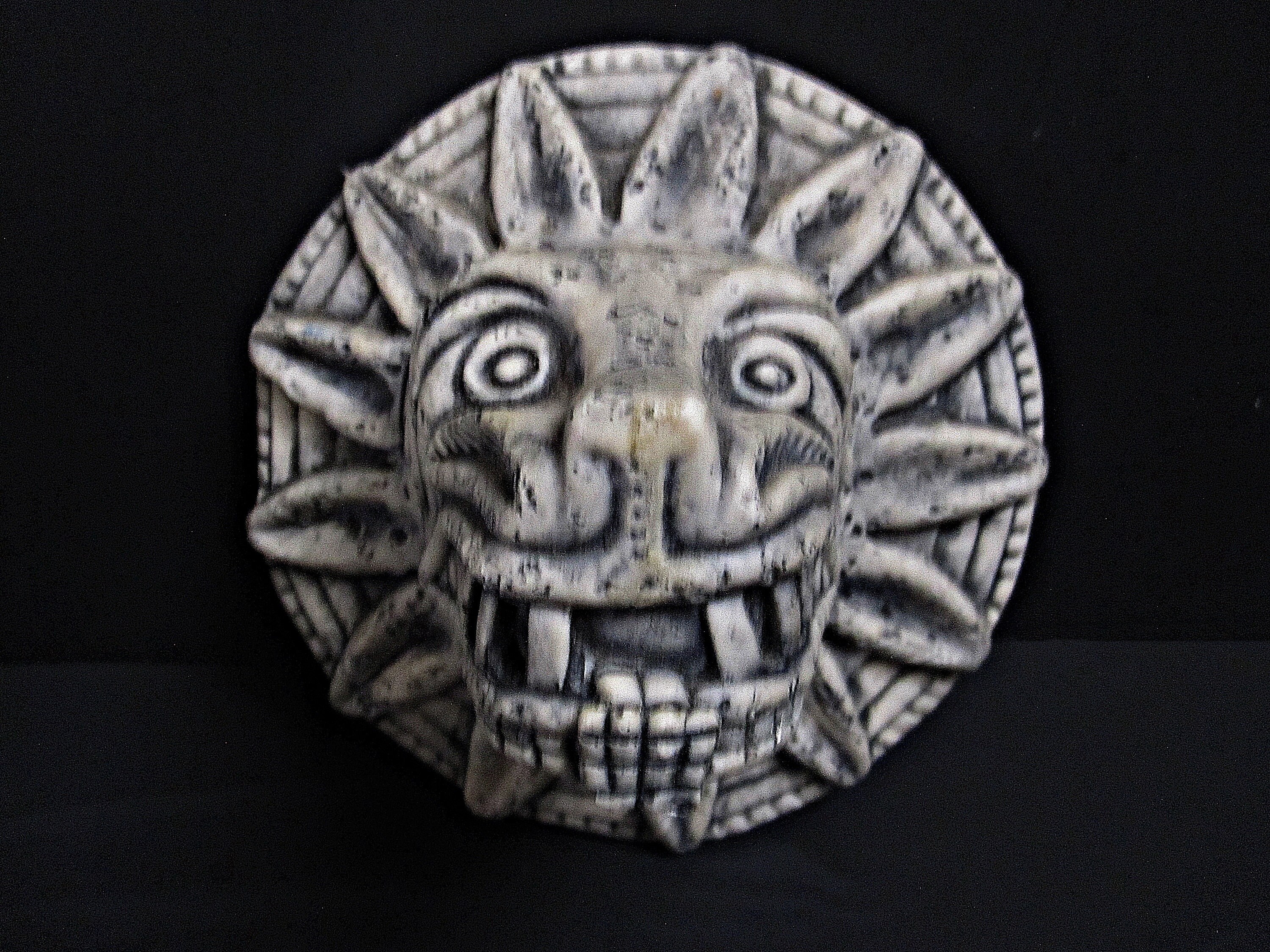 Vintage Soft Stone Devil Demon Strange Animal Head Bust Wall Hanging ...