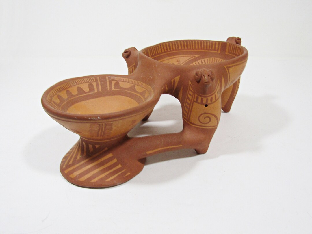 Mayan Fertility Ritual Double Rattle Bowl Sculpture - Unique Terra ...